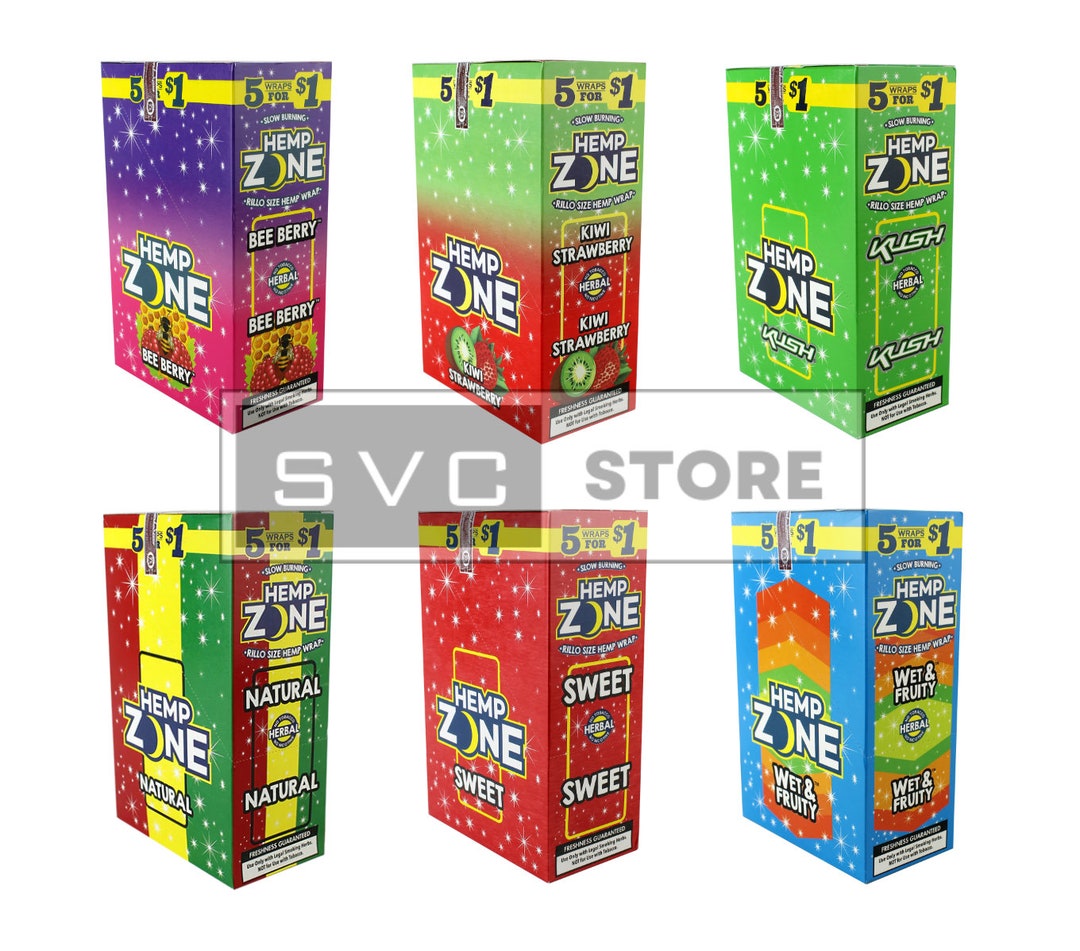 Hemp Zone Hemp Wraps • Variety • Pack or Box - Etsy