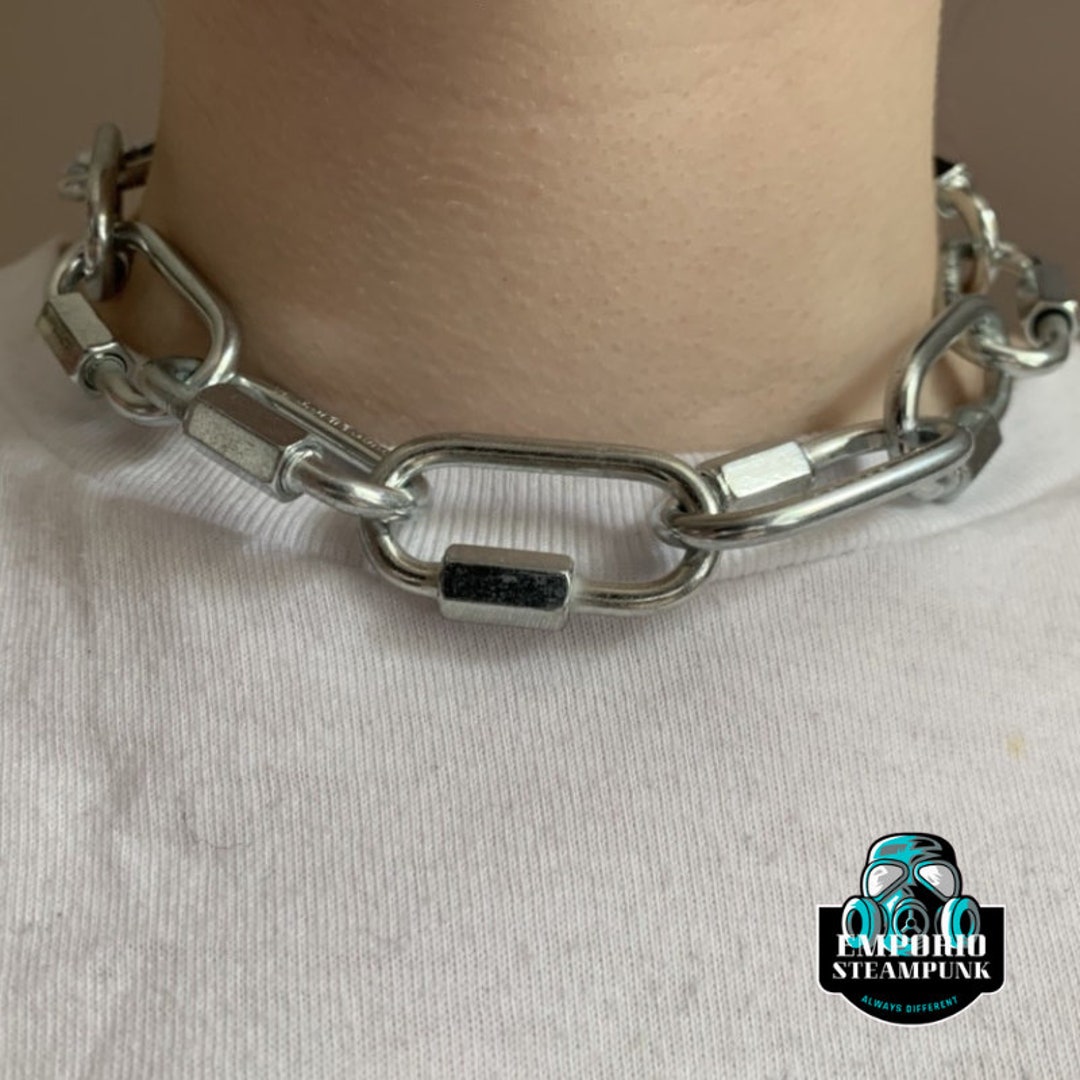 Gothic Punk Chains Necklace for Women Collier Femme Cosplay - Etsy