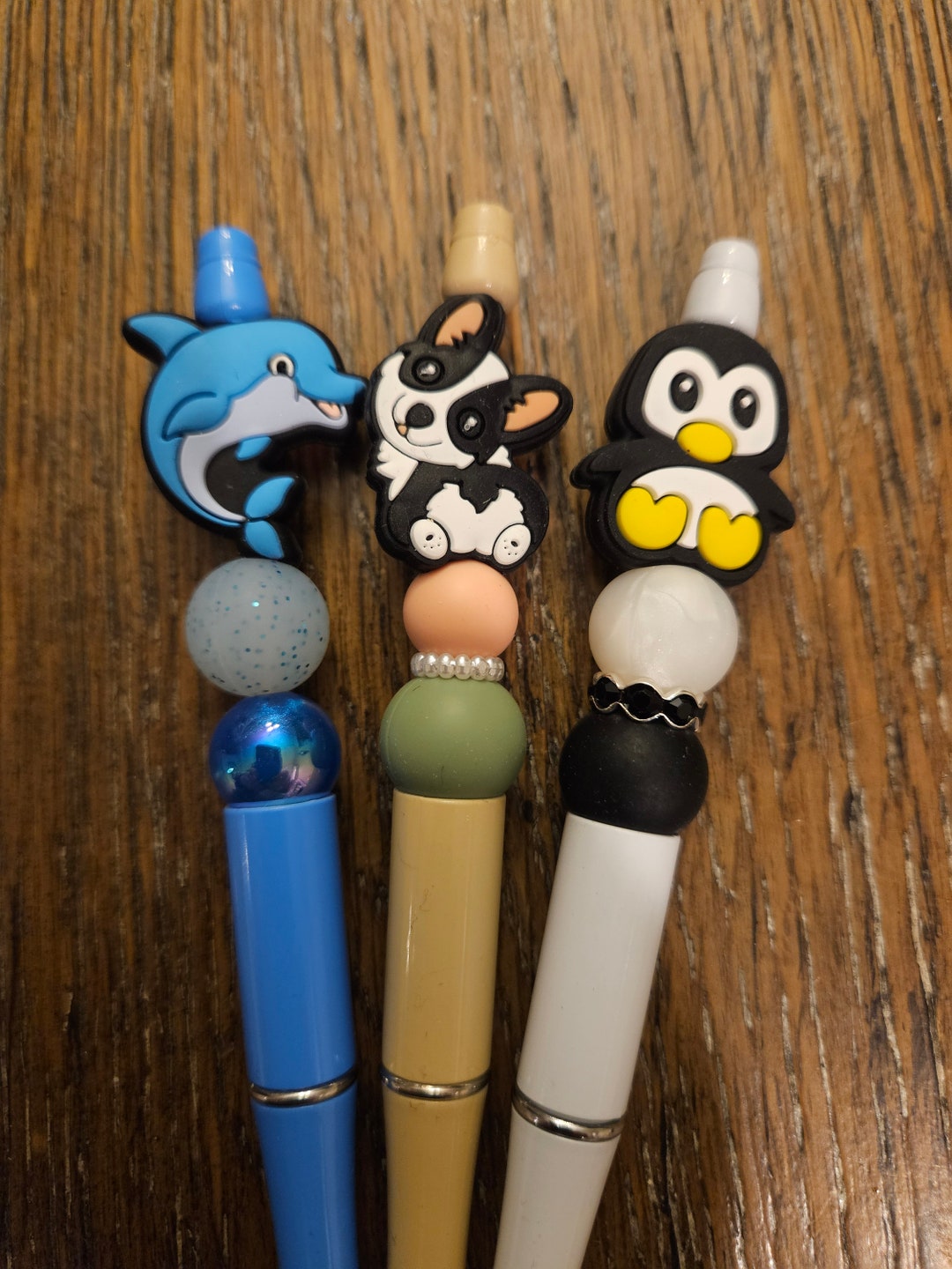 Beaded Custom Pens Animals Dolphin, Dog, Penguin Pens Journal Pens ...