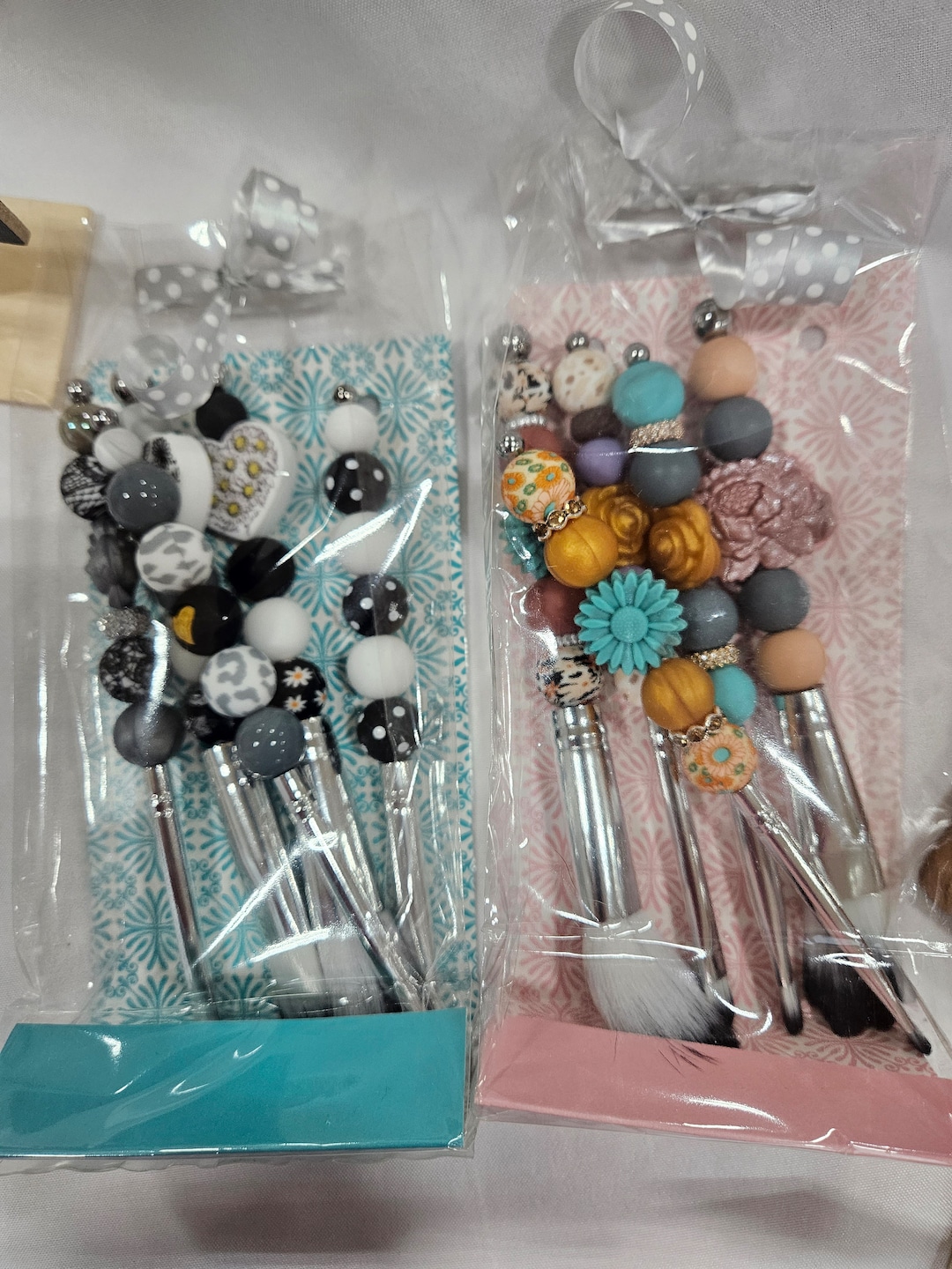 Beaded Custom Makeup Brush Set 5 Piece Unique Makeup Brush Set One of a ...