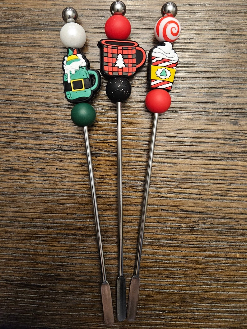 Hand Beaded Drink Stirrer | Drink Mixing Tool | Coffee, Hot Cocoa ...