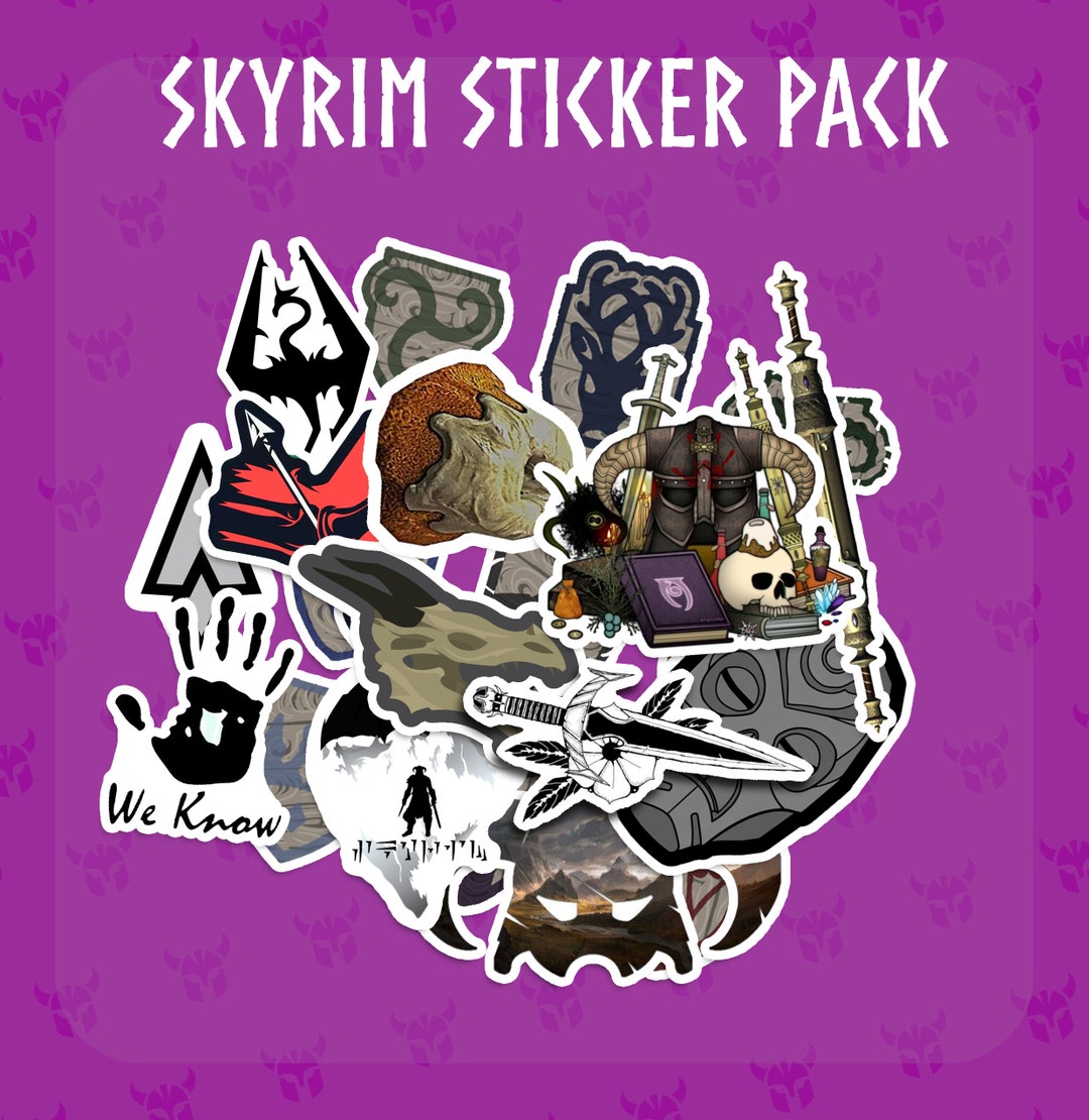 Skyrim Enthusiast Sticker Pack for the True Dragonborn - Etsy