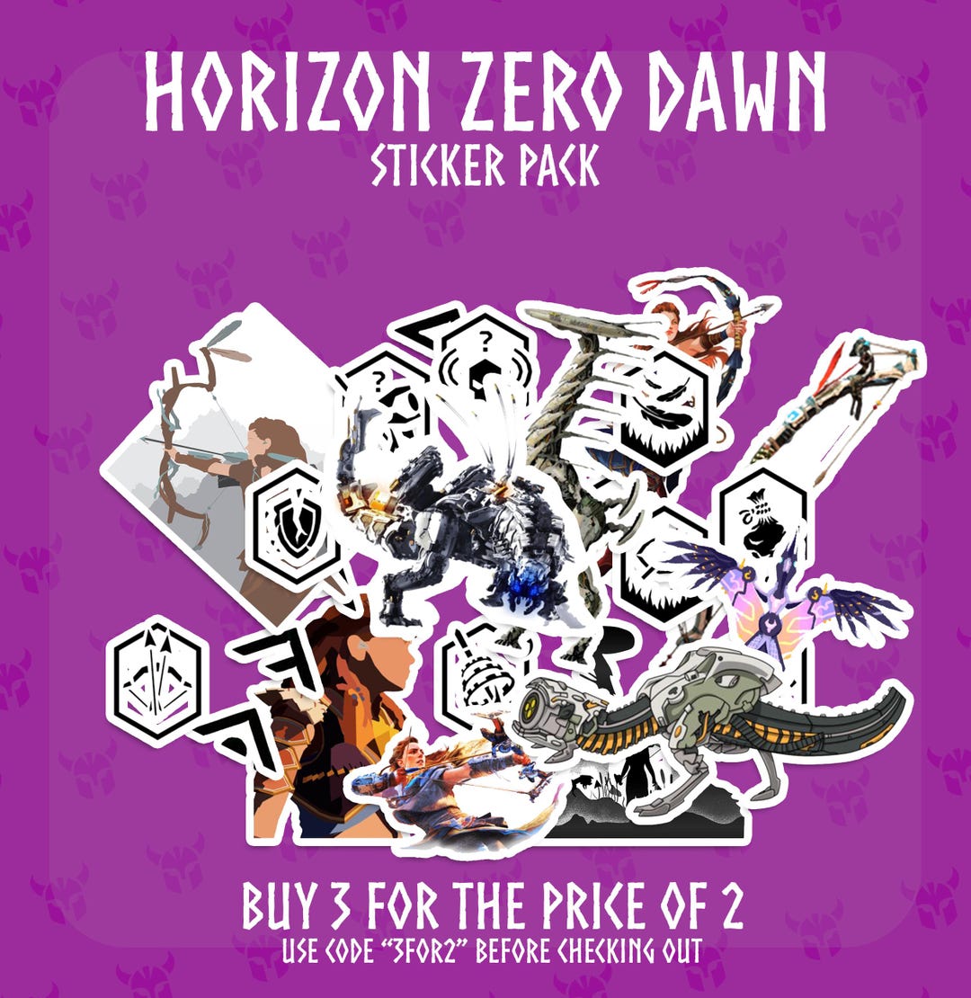Horizon Zero Dawn Sticker Pack: Explore the Wilds With Iconic Designs ...
