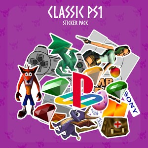 Classic PS1 Sticker Pack Relive Your Childhood - Etsy