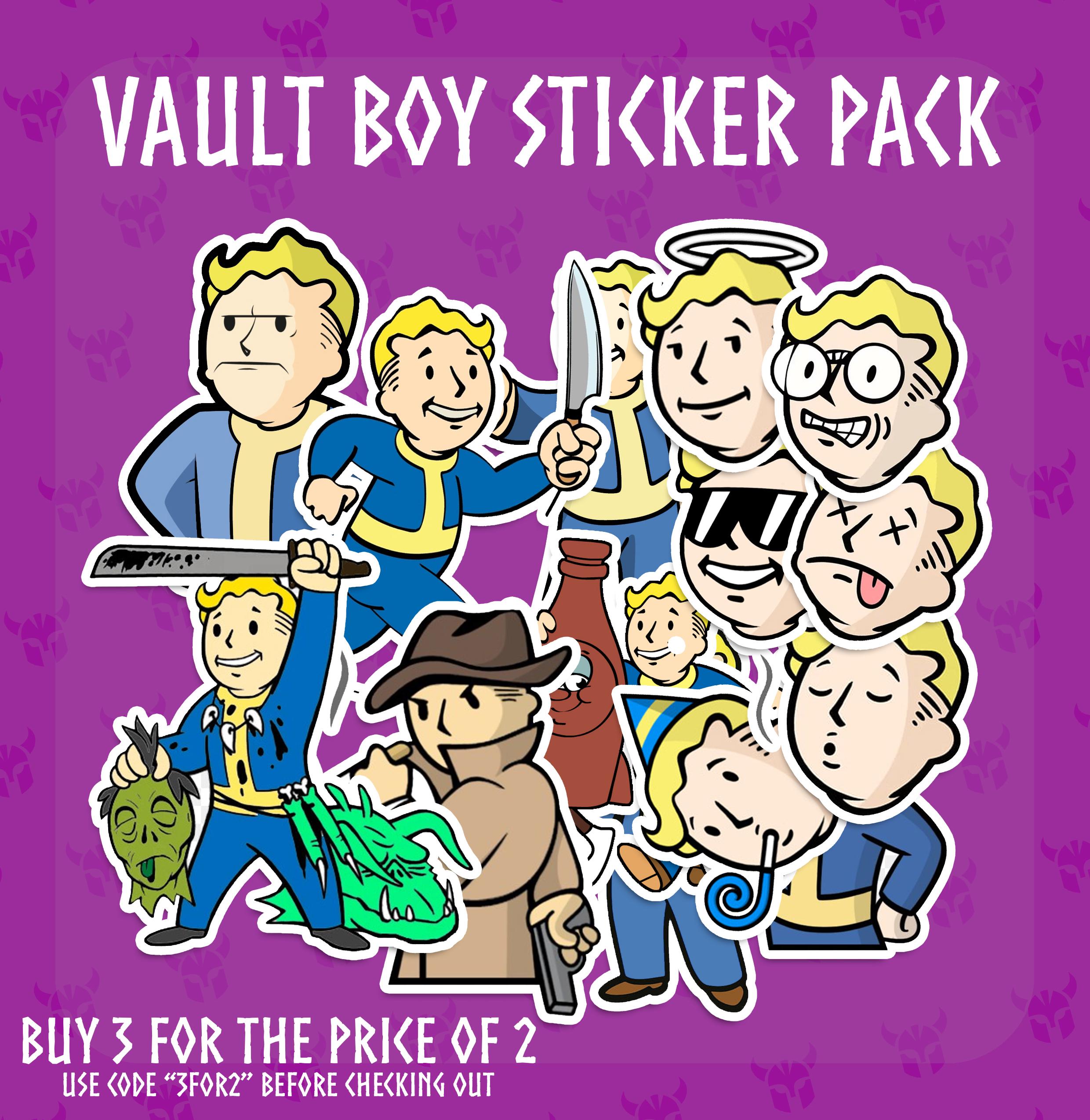 Vault Boy Sticker Pack Retro Fallout Inspired Designs for Gamers - Etsy