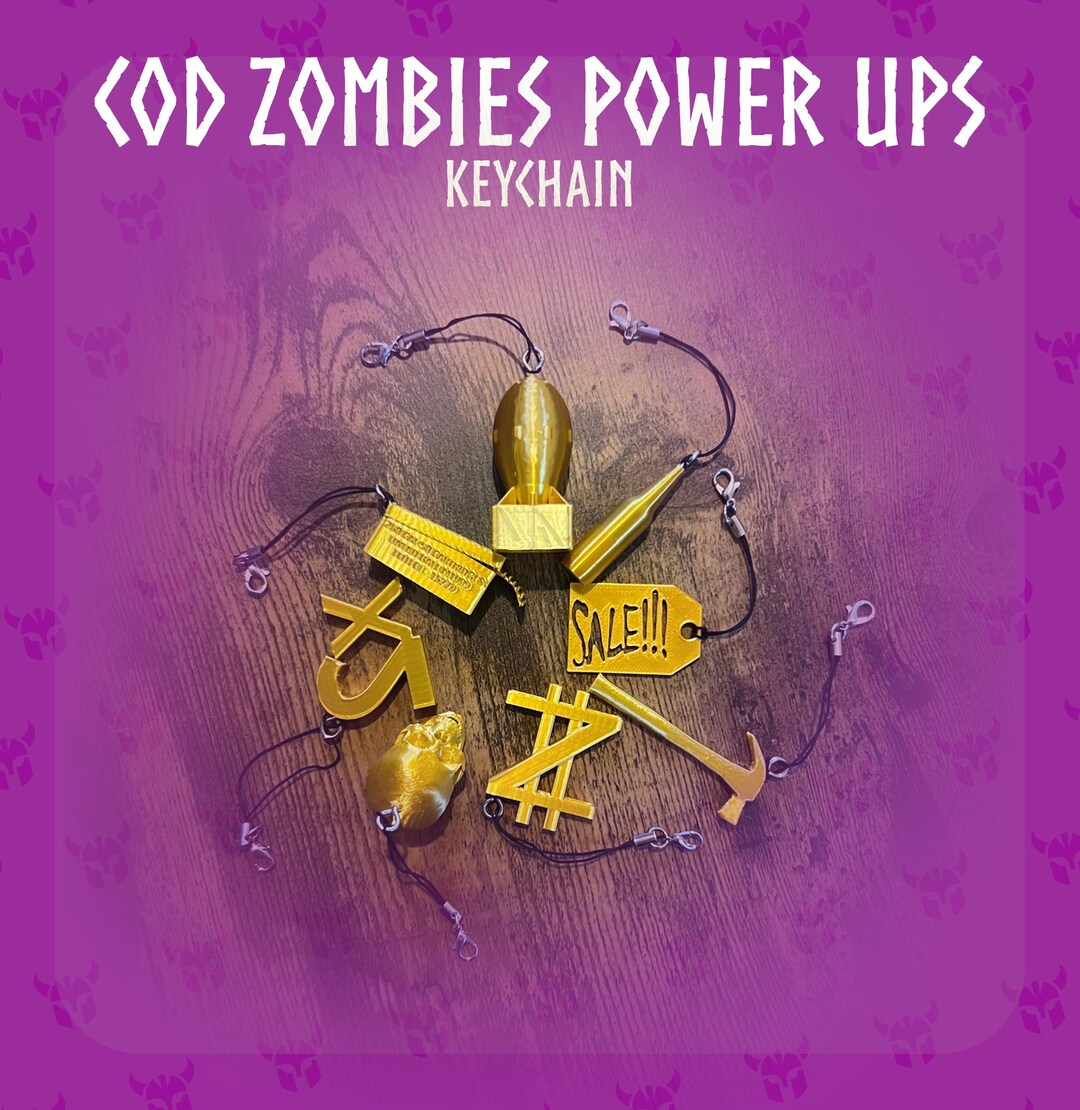 3d-printed Call of Duty Zombies Power-up Keychain Gamer Gift - Etsy