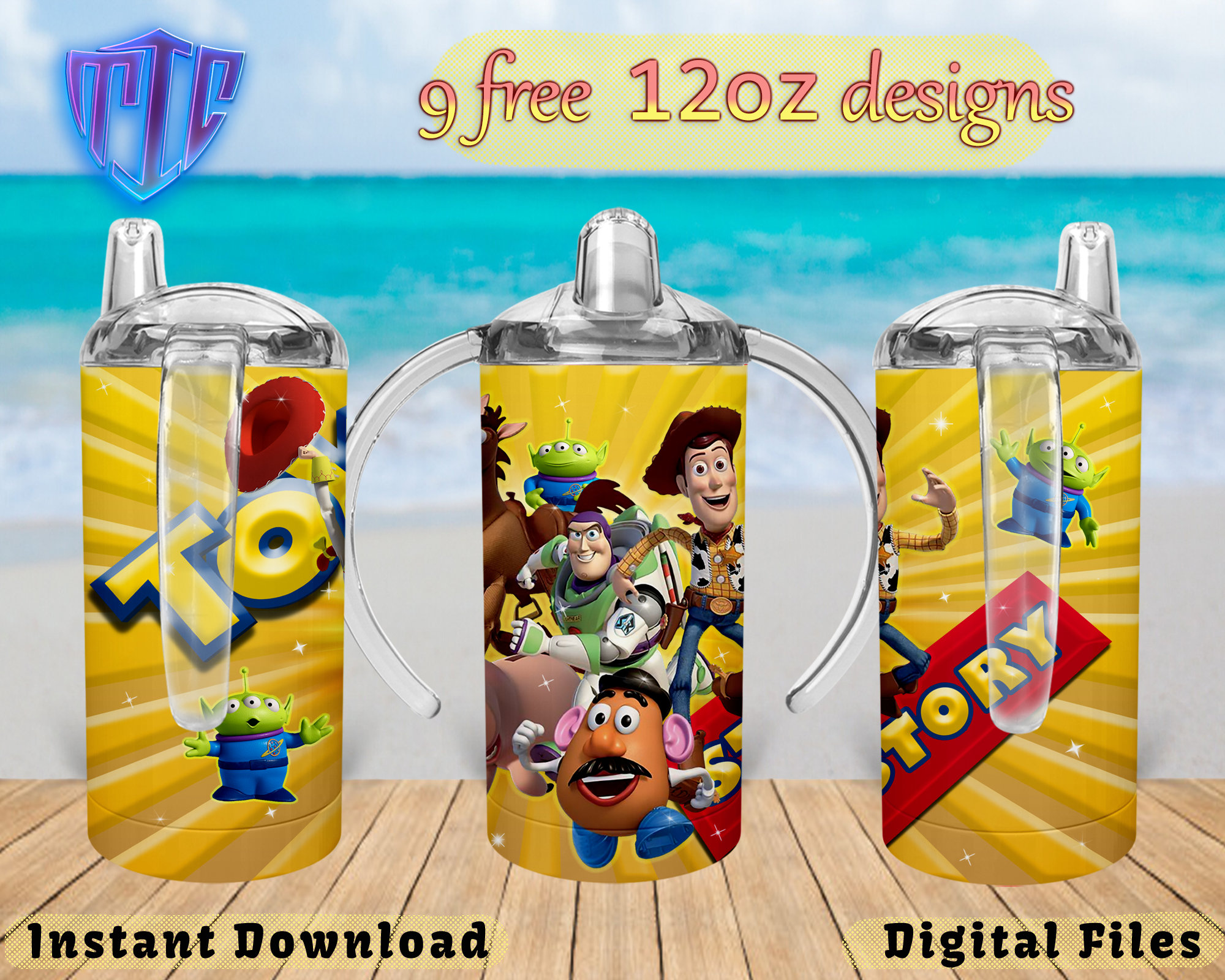 Toy Story Sippy 12oz Design, Sublimation Tumbler Design, Kids Cup ...