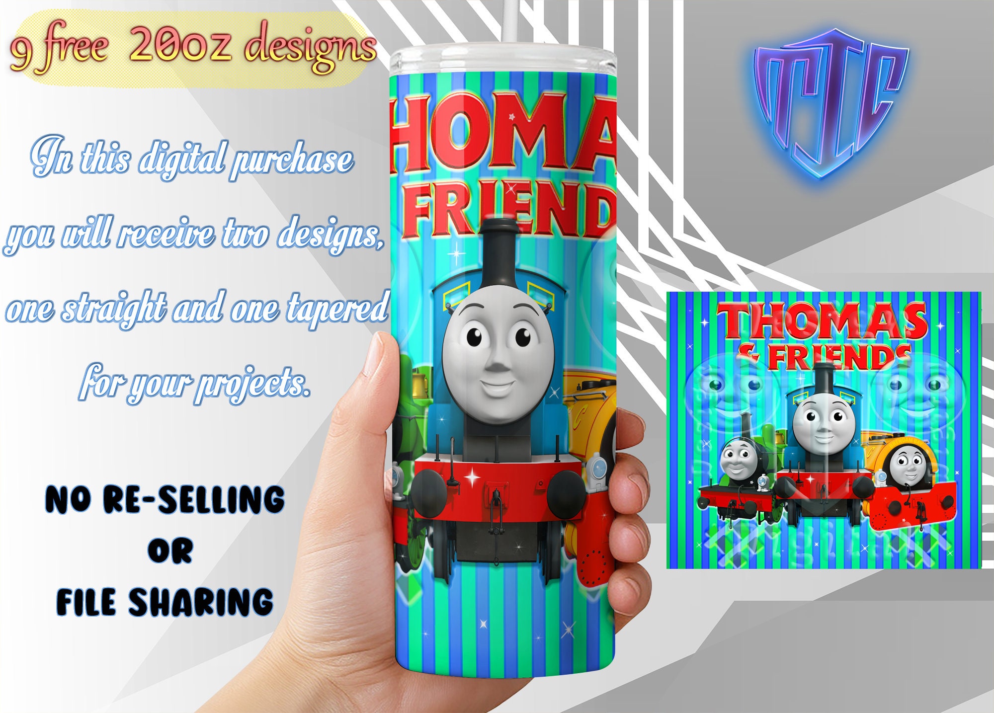 Thomas the Tank Tumbler, Train 20oz Design, Kids Sublimation Png ...