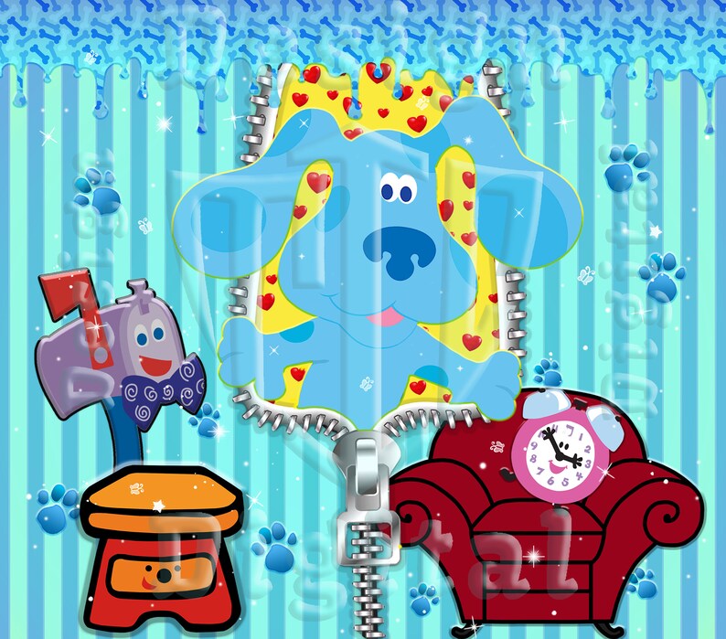 Blues Clues Tumbler 20oz Design Kids Sublimation Png - Etsy