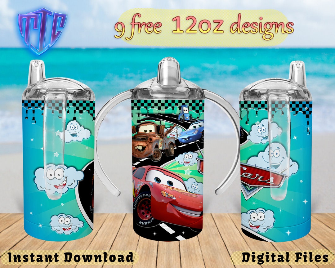 Cars Sippy 12oz Tumbler Design, Sublimation Design, Kids Cup Design ...