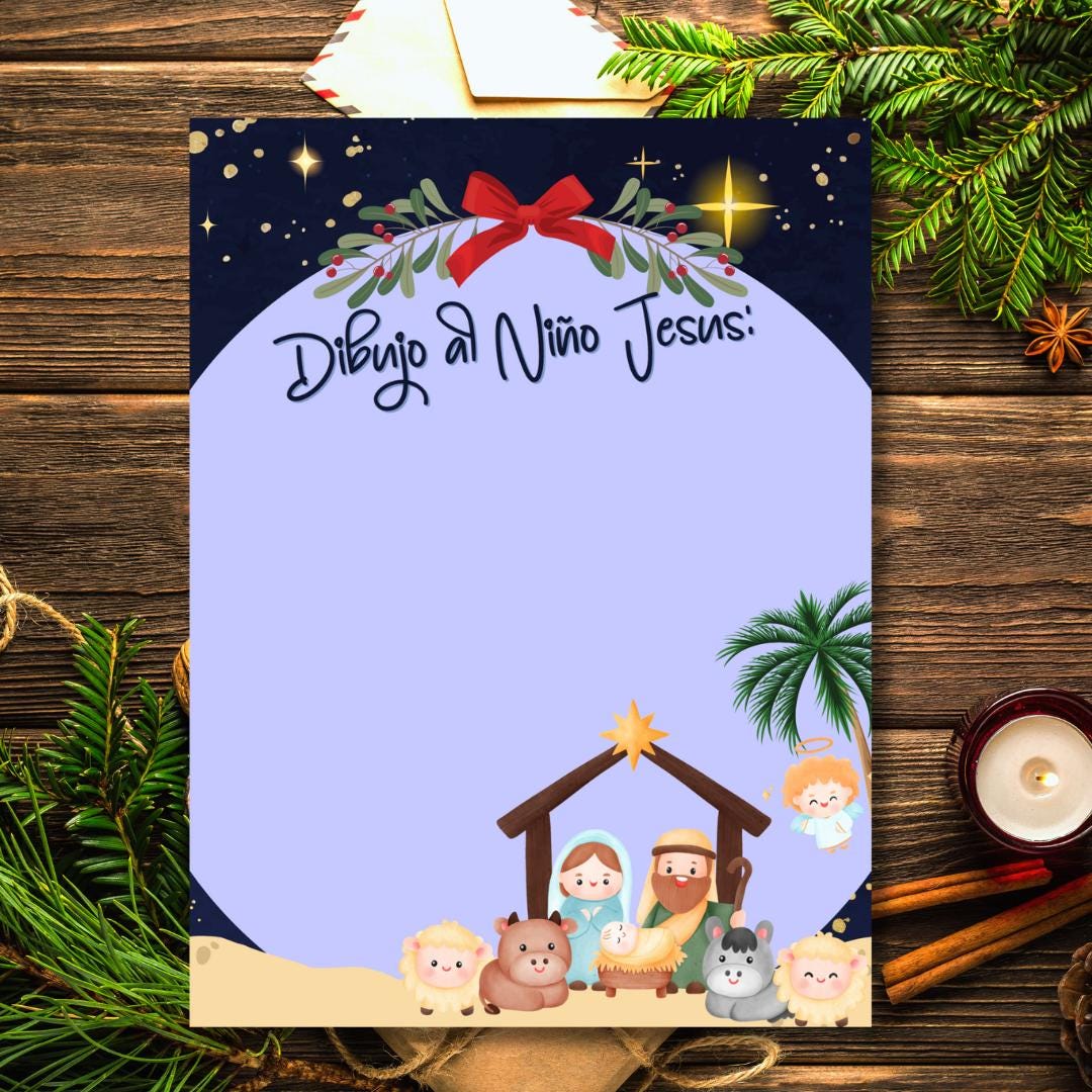 Carta Al Niño Jesus Con Sobre / Carta Al Niño Dios / Descarga ...
