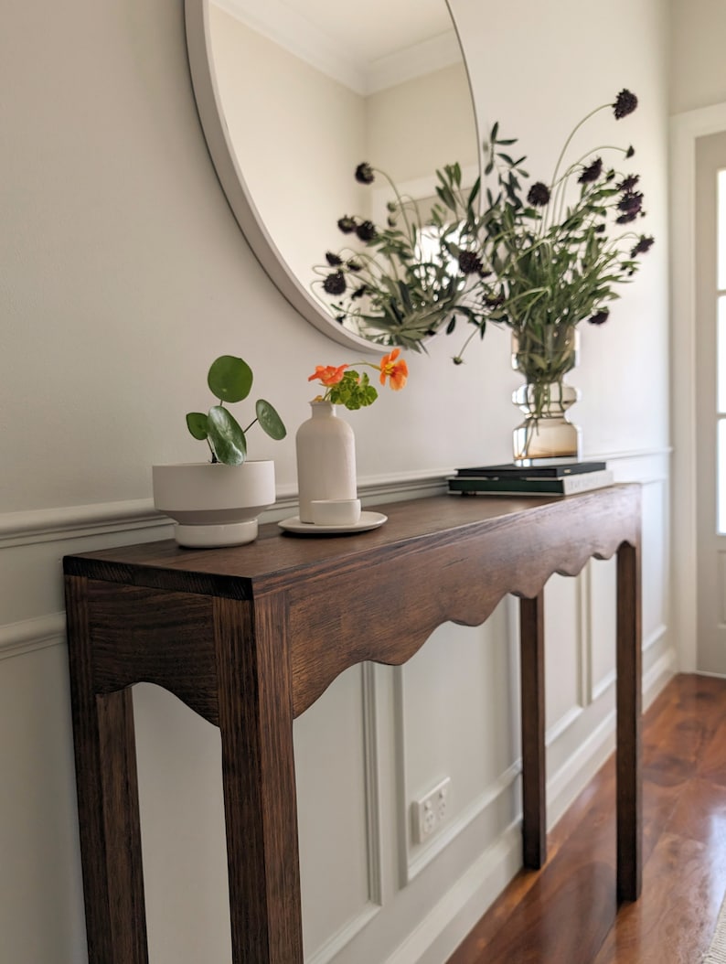 Bespoke Hallway Console Table With Curves - Etsy Australia