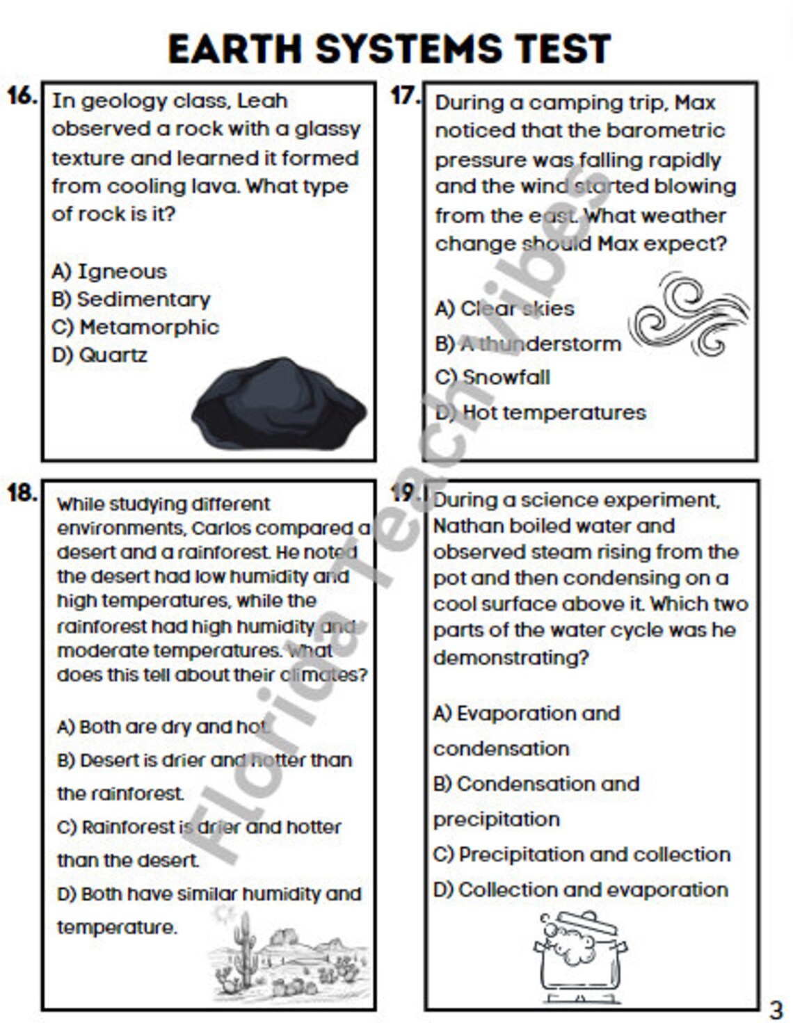 5th Grade Science | Earth's Resources, Weather, Climate, Cycles | F.A.S ...