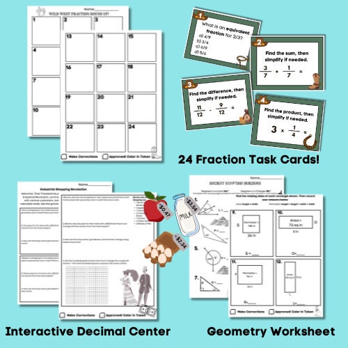 4th Grade Time Travelers | F.A.S.T Test | Spiral Math Review for ...