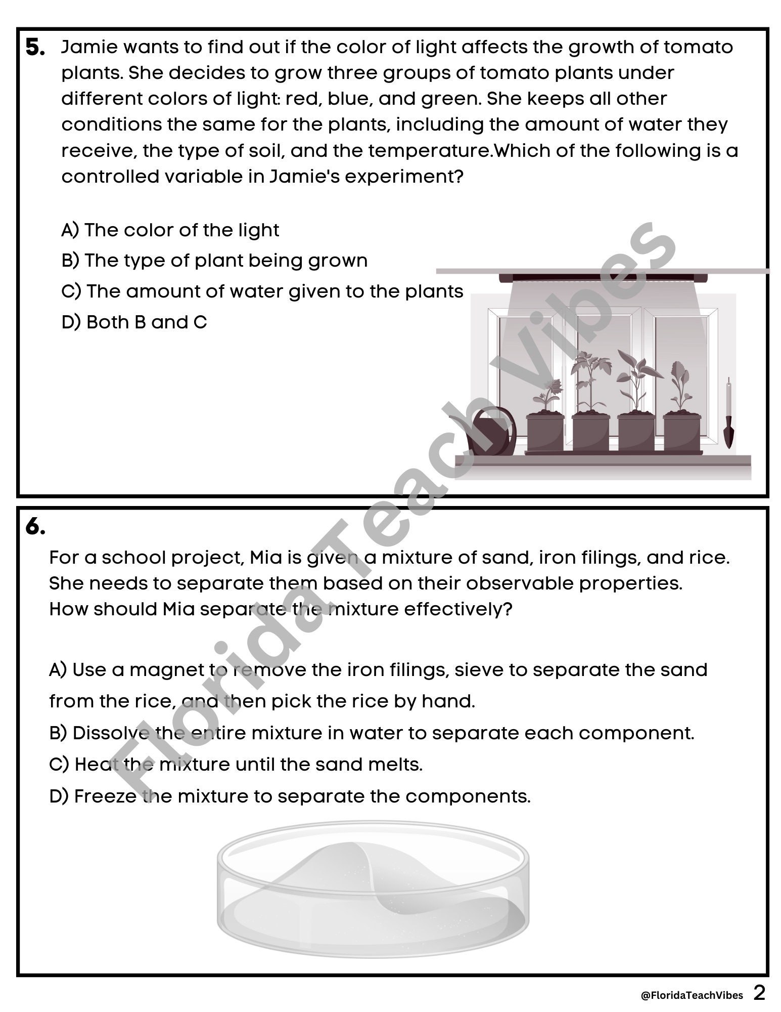 5th Grade Florida F.A.S.T. Science Prep: Comprehensive Practice Test - Etsy