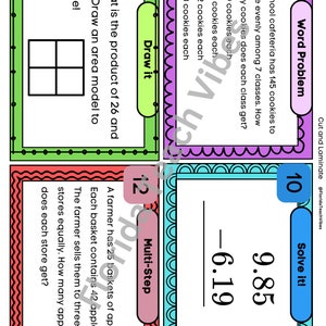 Fourth Grade F.A.S.T. Test Prep: Math Spiral Review ALL STANDARDS Task ...