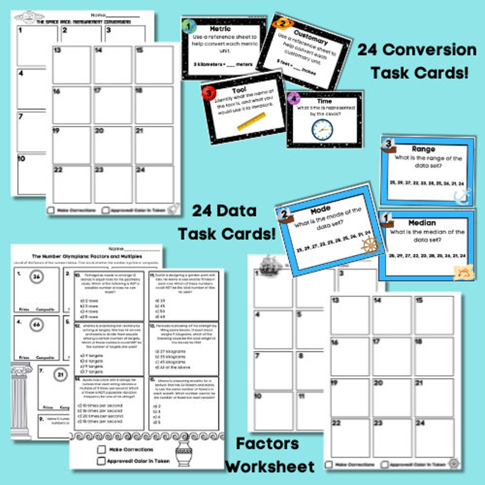 4th Grade Time Travelers | F.A.S.T Test | Spiral Math Review for ...