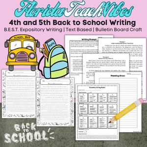 4th and 5th Back to School Expository Essay & Rubric B.E.S.T. Text ...