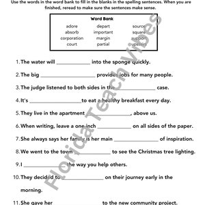 Florida Benchmark Advanced Unit 2 | 5th Grade Spelling Weekly ...
