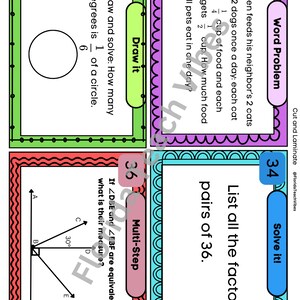 Fourth Grade F.A.S.T. Test Prep: Math Spiral Review ALL STANDARDS Task ...