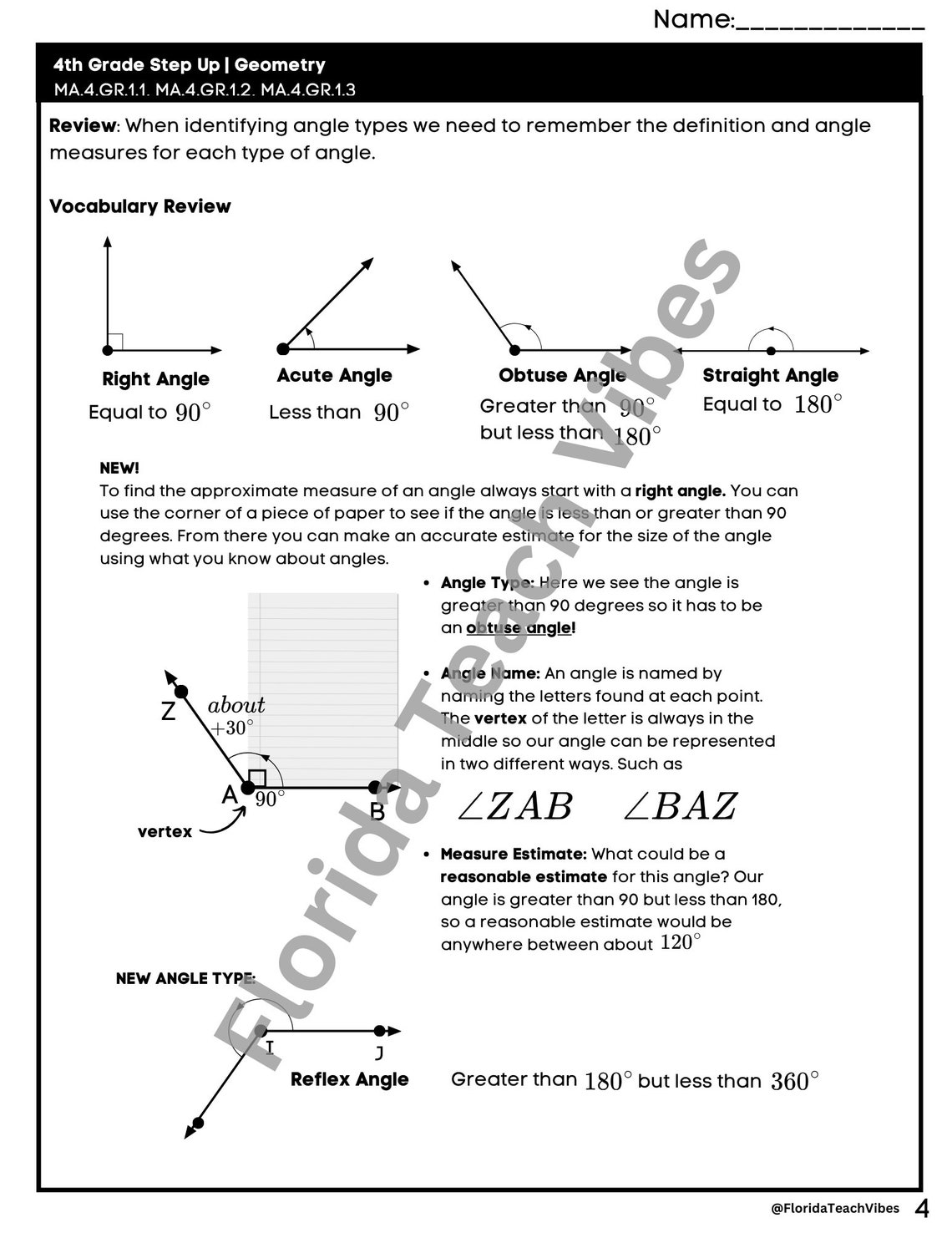 Third Grade BEST Standards | Math Geometry Review | 4th Grade Step UP ...