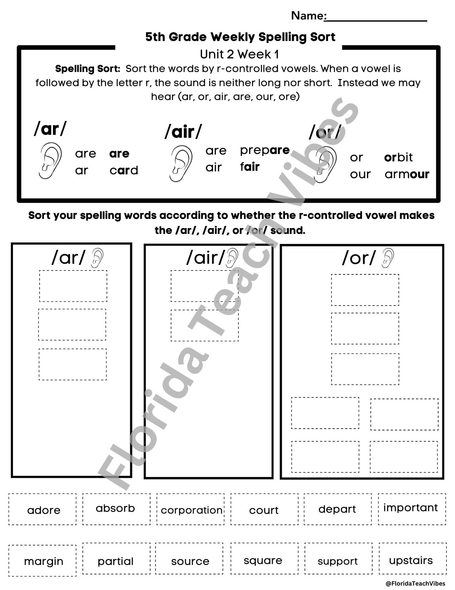 Florida Benchmark Advanced Unit 2 | 5th Grade Spelling Weekly ...