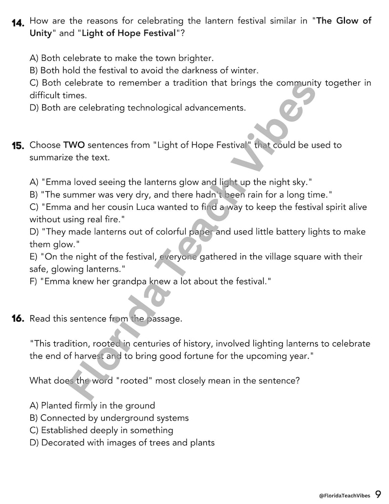 Third Grade F.A.S.T. ELA Practice Test: Comprehensive Reading & Grammar ...