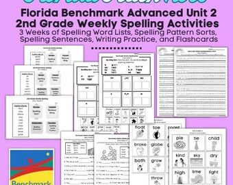 Florida Benchmark Advanced Unit 6 | 5th Grade Spelling Weekly ...