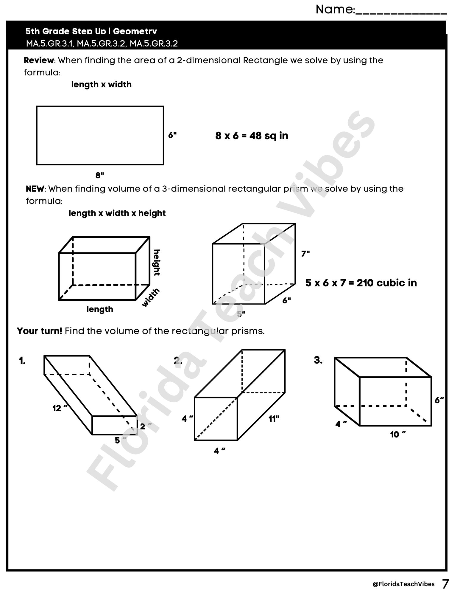 Fourth Grade BEST Standards | Math Geometry Review | 5th Grade Step UP ...