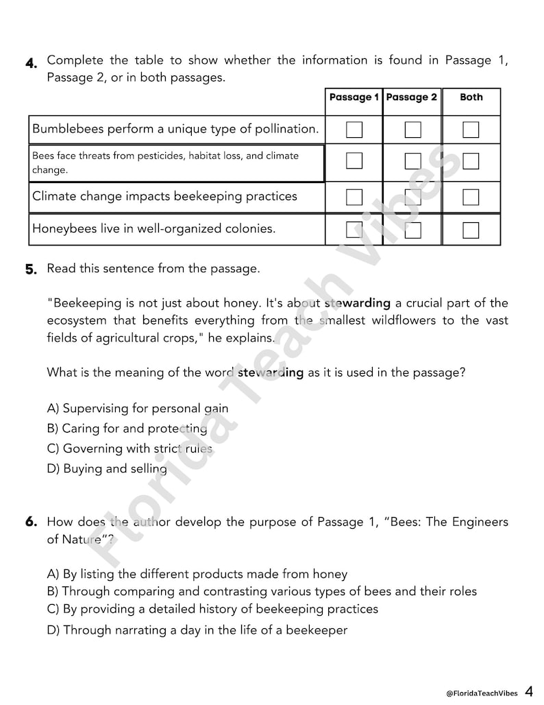 Fifth Grade F.A.S.T. ELA Practice Test: Comprehensive Reading & Grammar ...