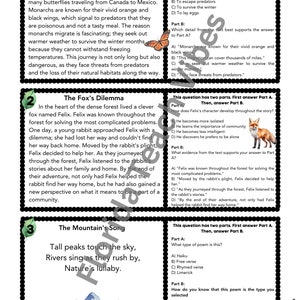 Third Grade F.A.S.T. Test Prep: Reading Comp With Text Evidence Task ...