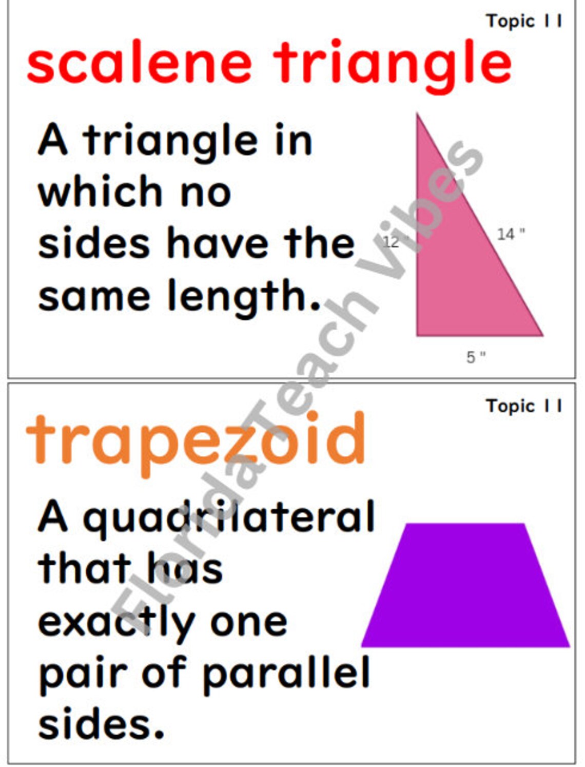 5th Grade Envision Math Word Wall-build Key Vocabulary and Enhance ...