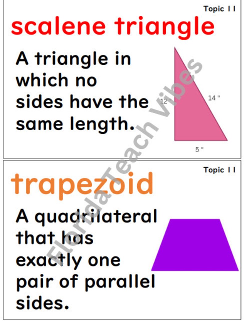 5th Grade Envision Math Word Wall-build Key Vocabulary and Enhance ...