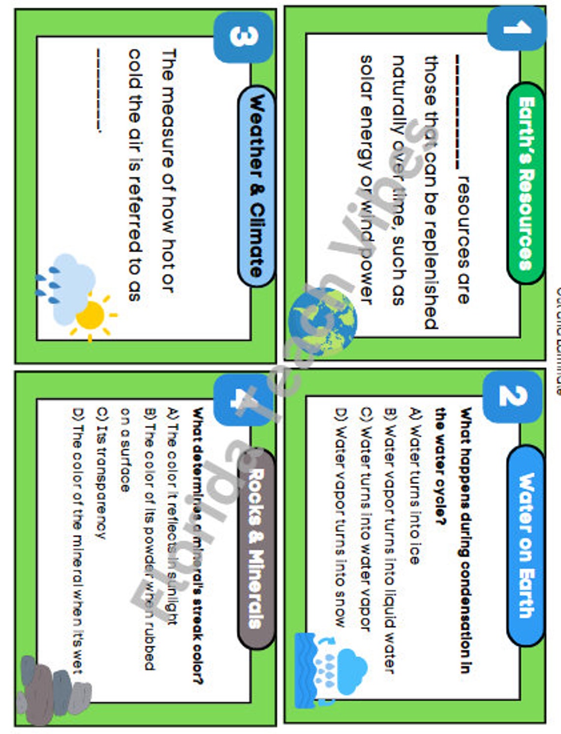 5th Grade Science | Earth's Resources, Weather, Climate, Cycles | F.A.S ...