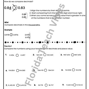 Fourth Grade BEST Standards | Math Number Sense Review | 5th Grade Step ...
