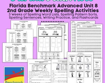 Florida Benchmark Advanced Unit 6 | 5th Grade Spelling Weekly ...