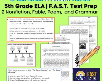 Third Grade F.A.S.T. ELA Practice Test: Comprehensive Reading & Grammar ...