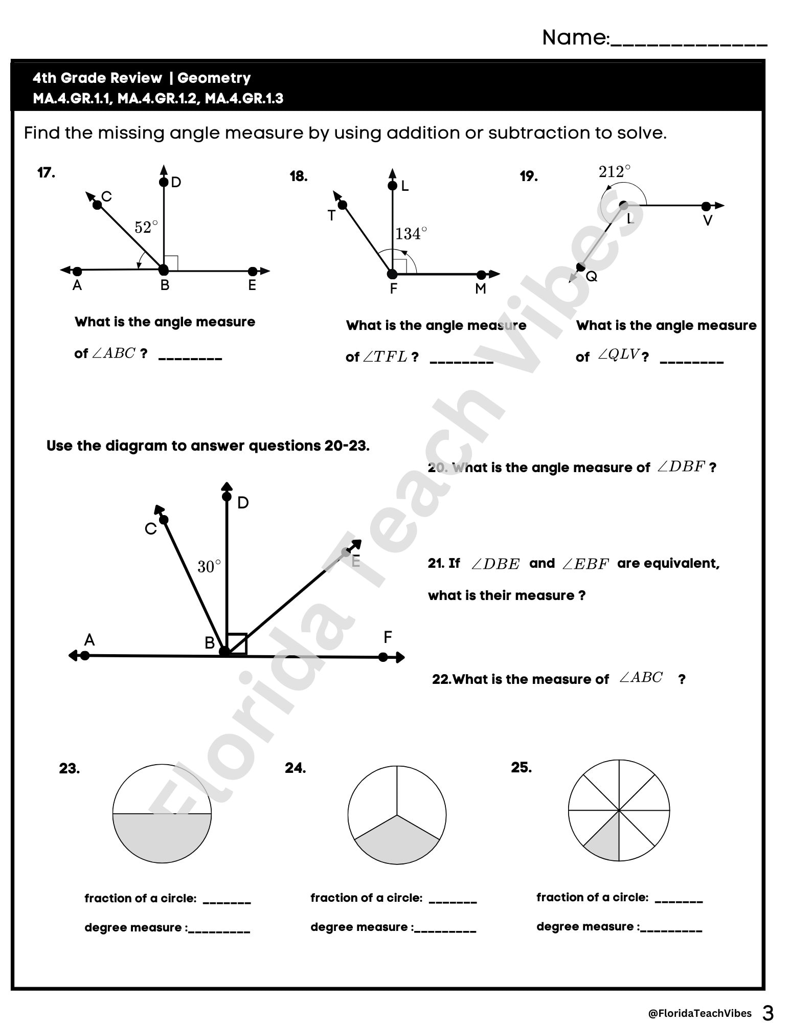 Fourth Grade BEST Standards | Math Geometry Review | 5th Grade Step UP ...