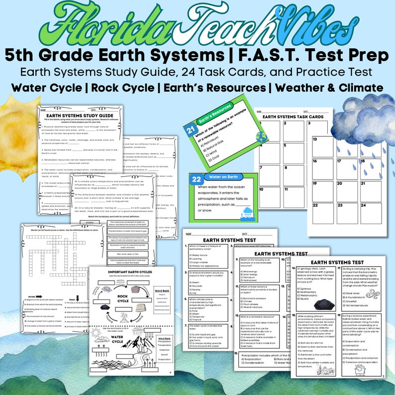 5th Grade Science | Earth's Resources, Weather, Climate, Cycles | F.A.S ...