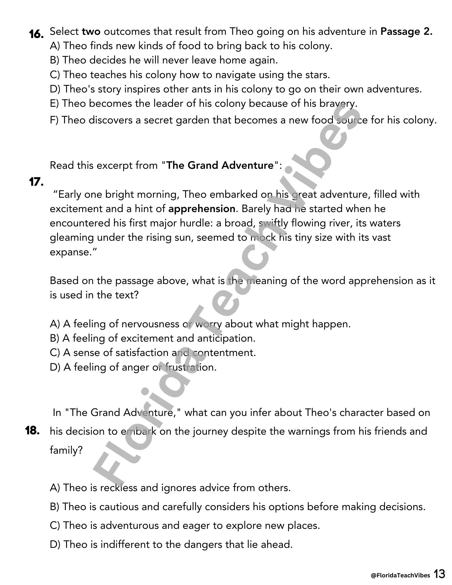 Fifth Grade F.A.S.T. ELA Practice Test: Comprehensive Reading & Grammar ...
