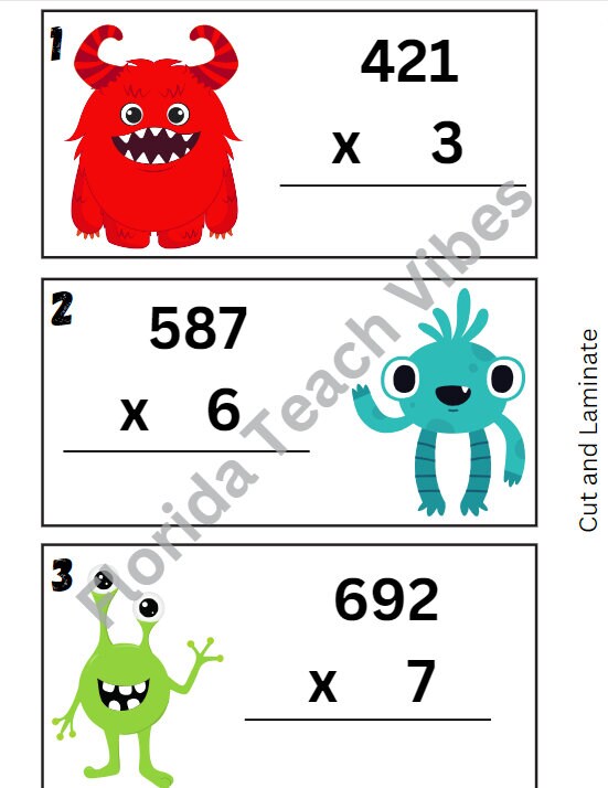 4th Grade and 5th Grade Halloween Math Centers "trick or Treat" EASY ...