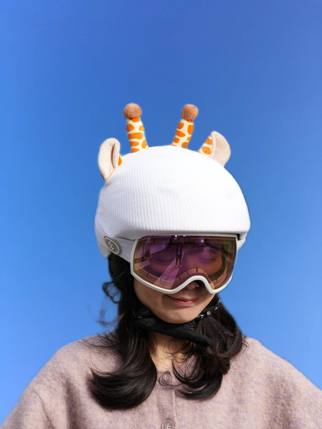 Ski Helmet Cover Cute Giraffe Cartoon Single and Double Board - Etsy