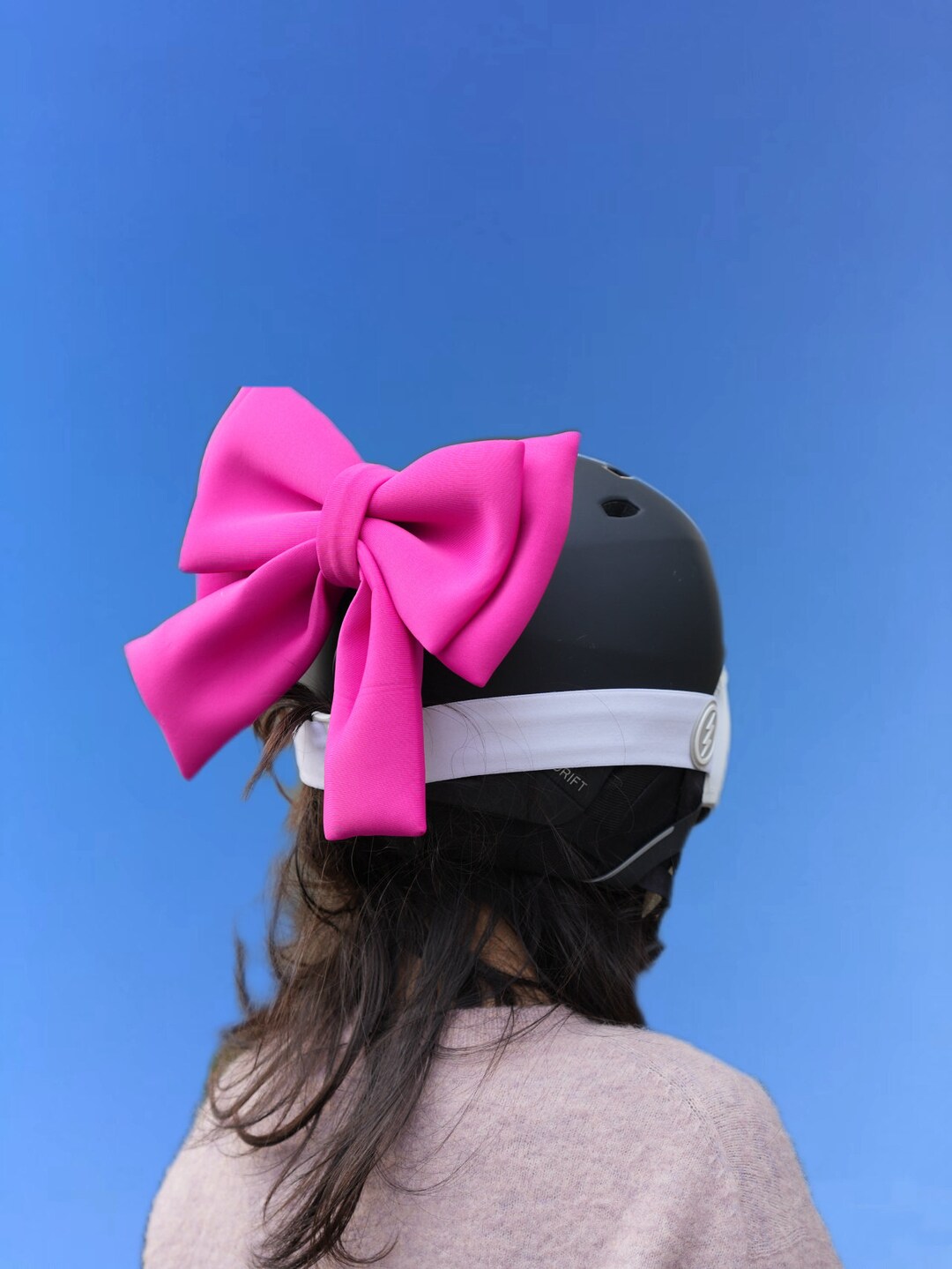 Ribbon Bows for Helmet, Big Bowknot Ski Helmet Decoration, Women's ...