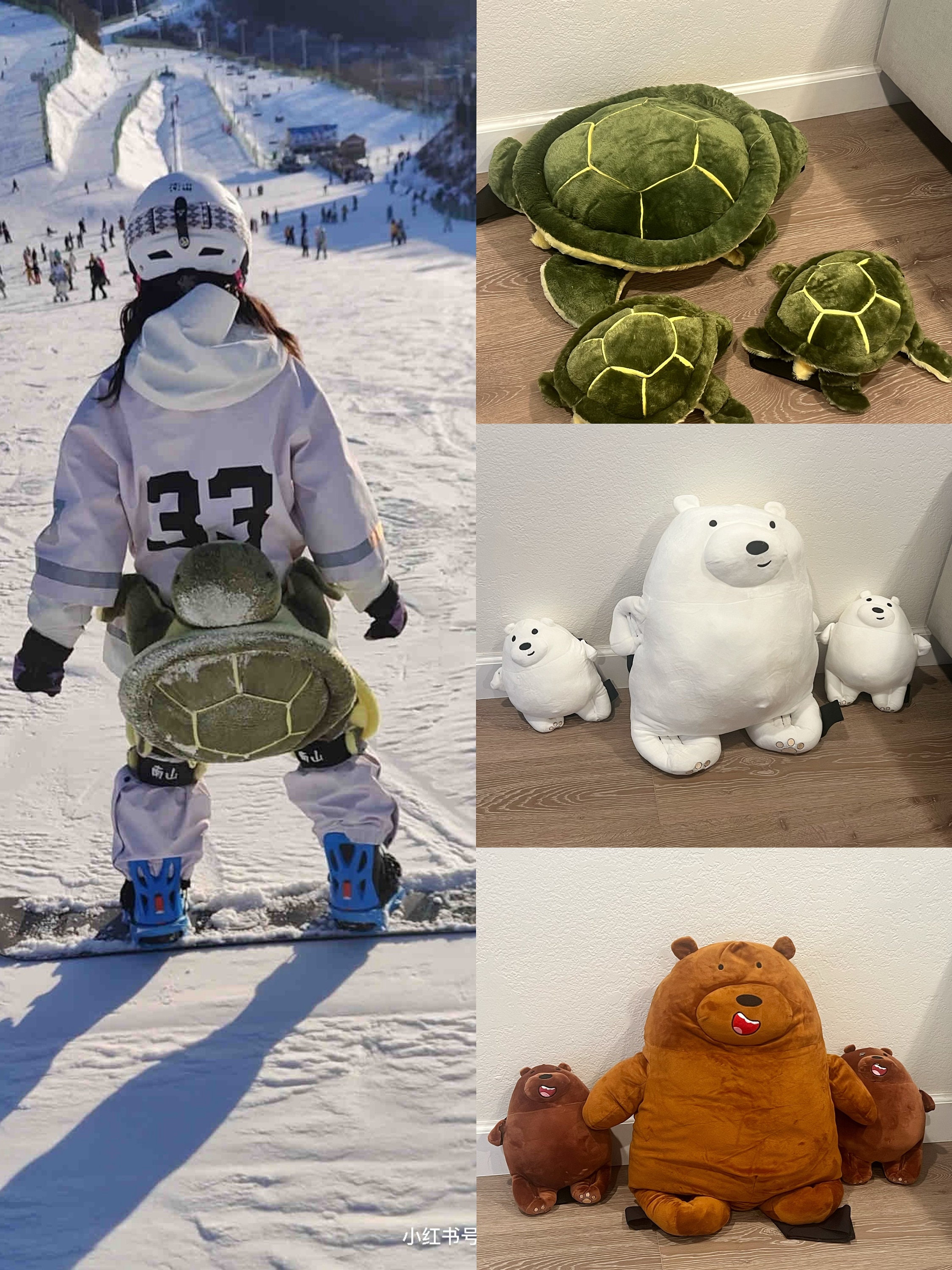 Plush Ski Protector, Hip and Knee Protector Anti-fall Shockproof ...