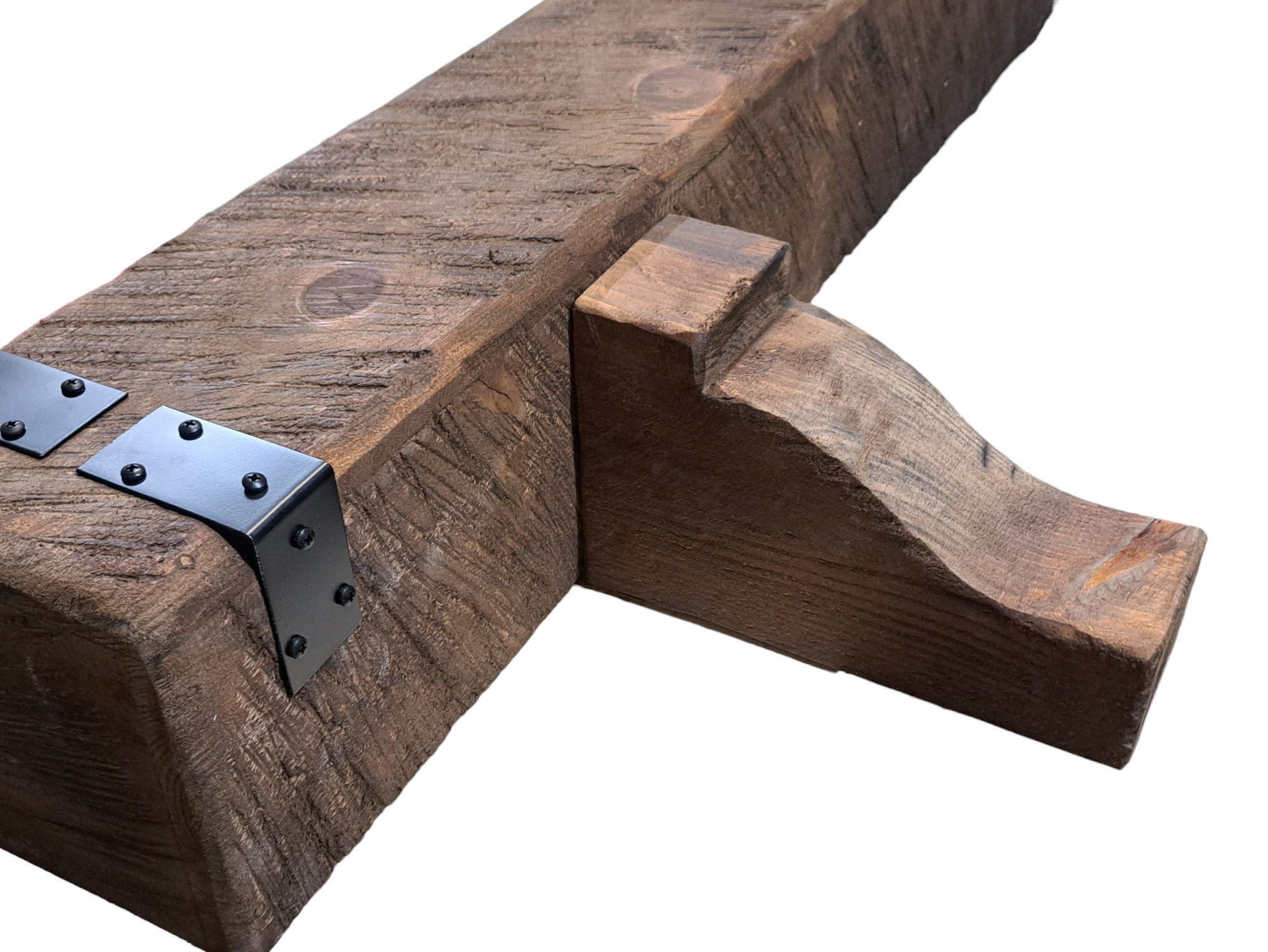 Fireplace Mantel Corbels Rustic Solid Wood Handmade Corbell Brackets ...