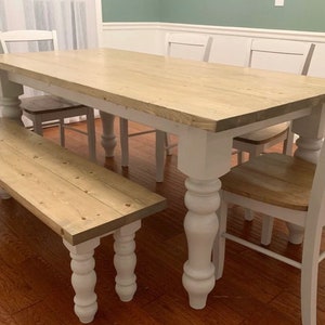 Unfinished or Finished Farmhouse Pine Table Tuscany Country Custom Made ...