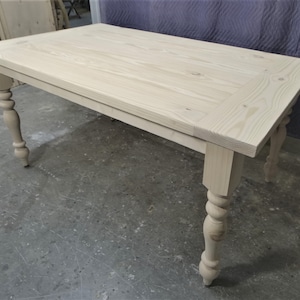 Unfinished or Finished Farmhouse Pine Table Tuscany Country Custom Made ...