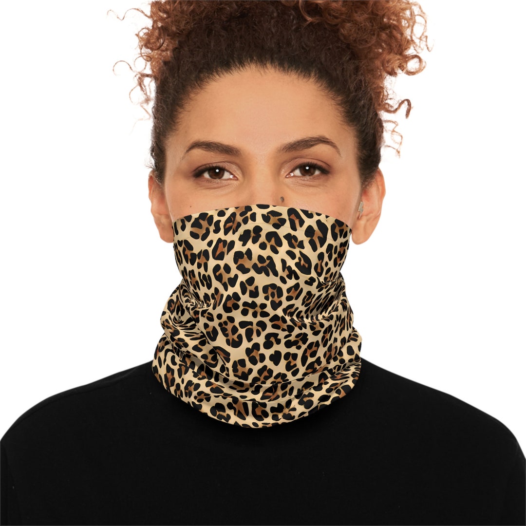 Stylish Leopard Print Neck Gaiter for Outdoors Unique Custom - Etsy