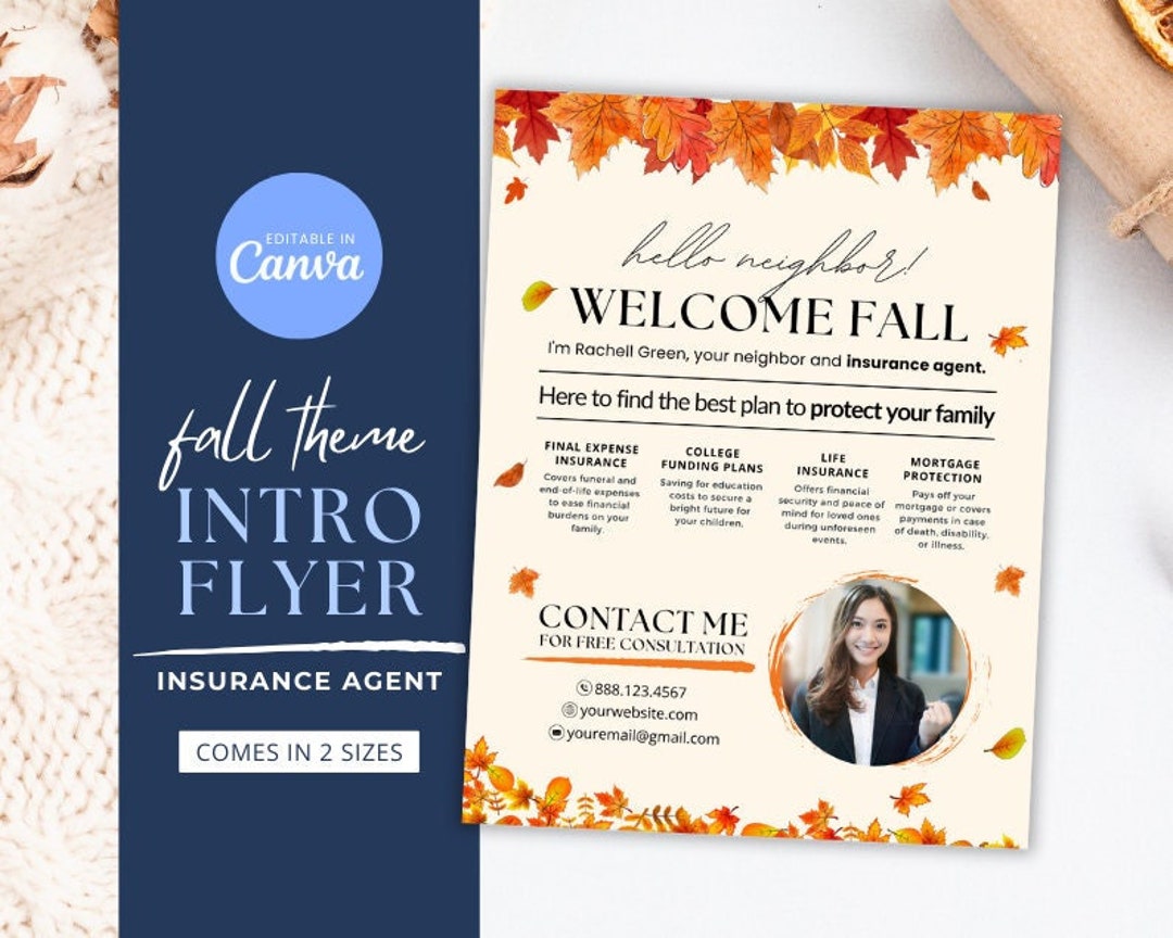 Fall Life Insurance Agent Flyer Bundle & Mortgage Protection and Final ...