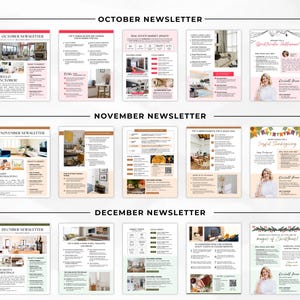 2025 Real Estate Newsletter Template Bundle, Real Estate Marketing Plan ...